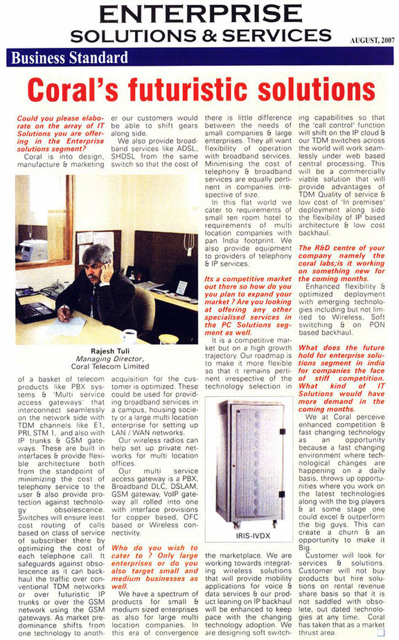 All Media - Coral Telecom